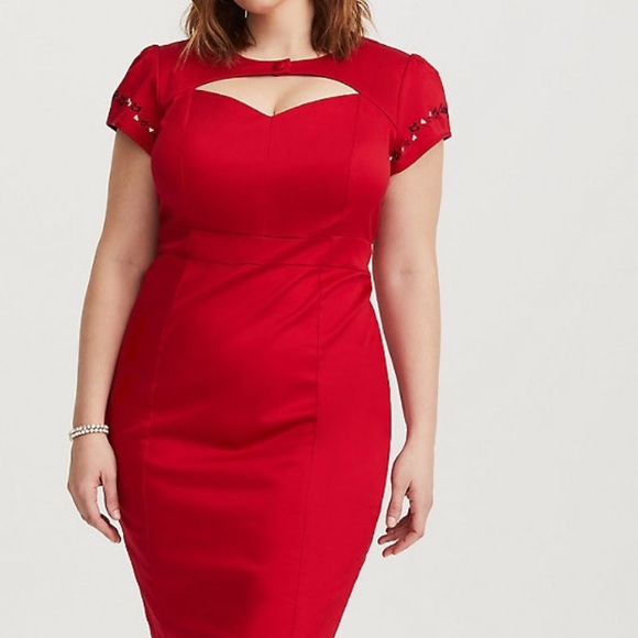 torrid | Dresses | Betty Boop Red Embroidered Keyhole Dress | Poshmark